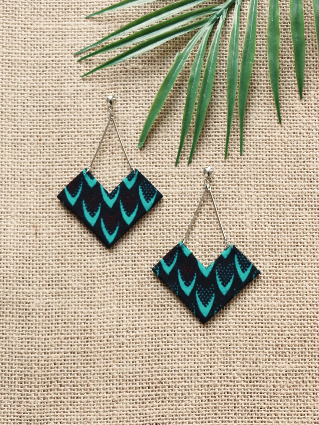 Wès Earrings, Wax Turquoise Scales, African Earrings, African Jewel ...