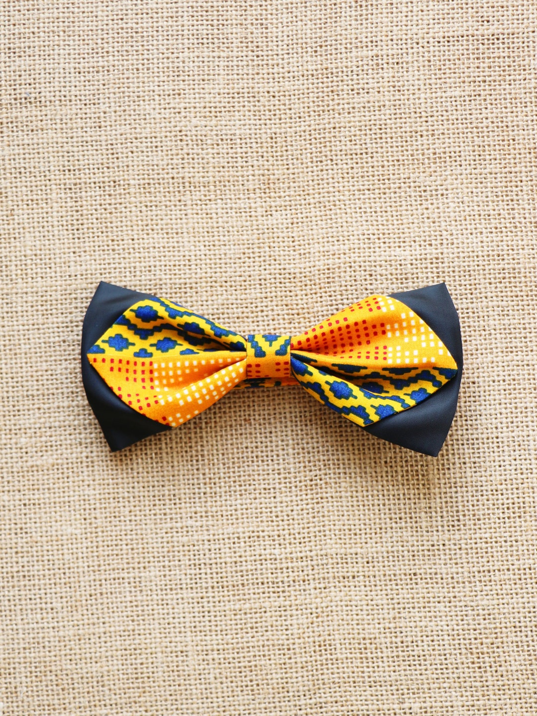 Slim Bow Tie, Yellow Kente Wax, Wax Bow Tie, African Knot, African Bow ...