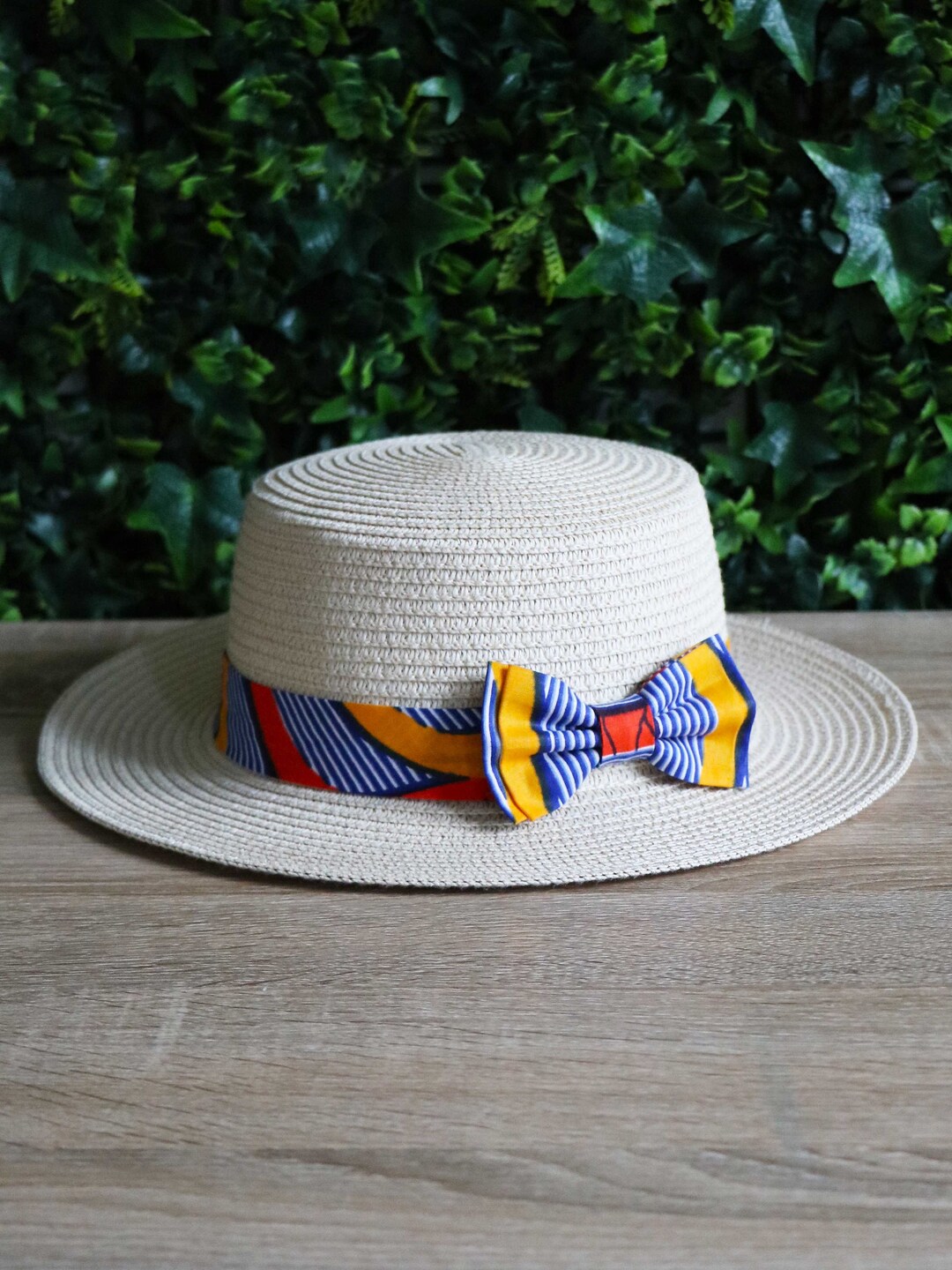 Knot Canoeist, Wax Batik OJ, Straw Hat, Ecru Hat, Wax Hat, Unisex Hat ...