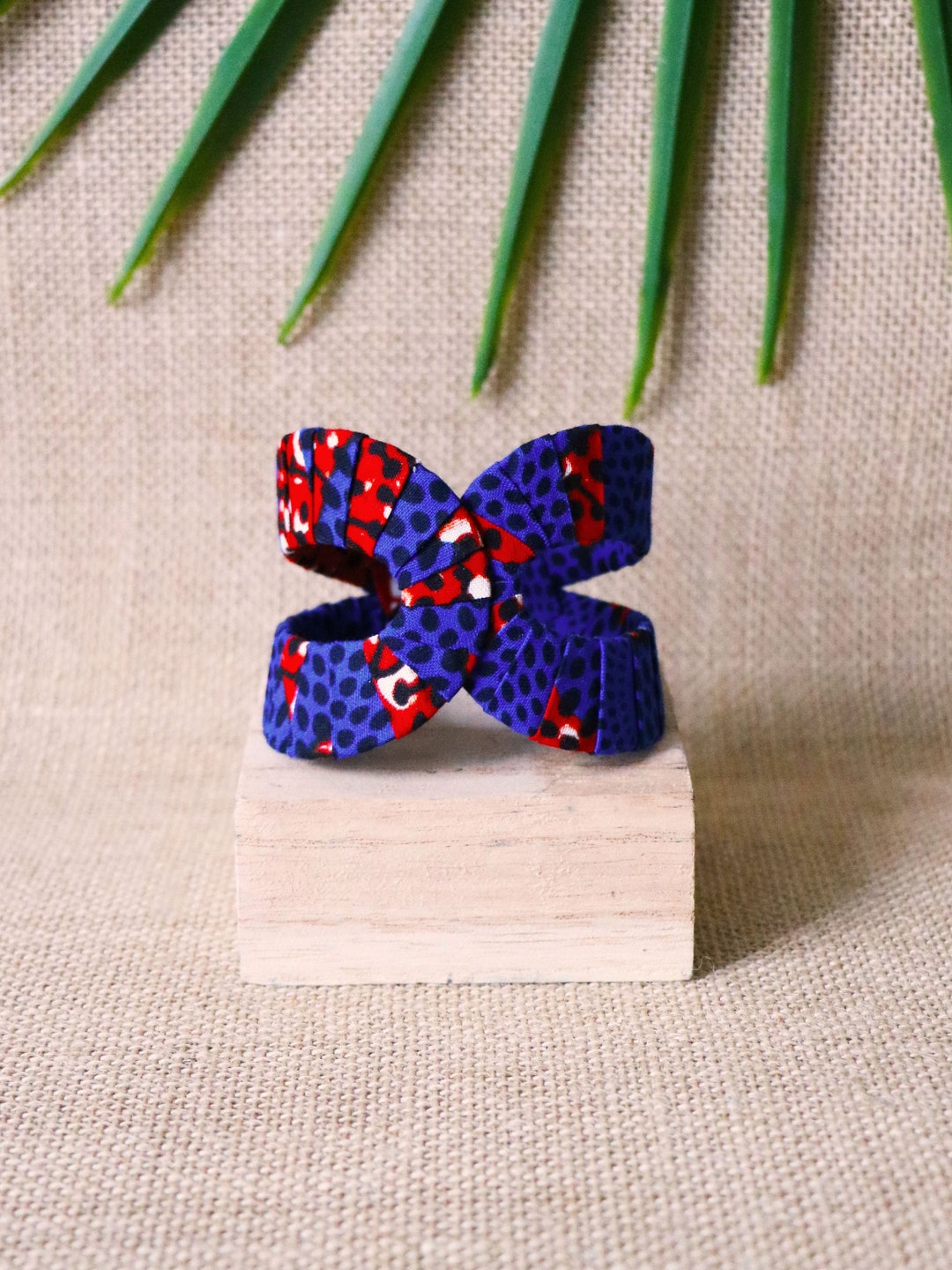 Akan Cuff, Wax Blue Discs, African Bracelet, Wax Bracelet, Blue ...
