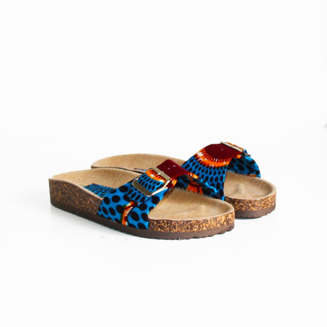 Wax Slides / Blue Disc Wax / Women's Shoes / Buckled Slides / Blue ...