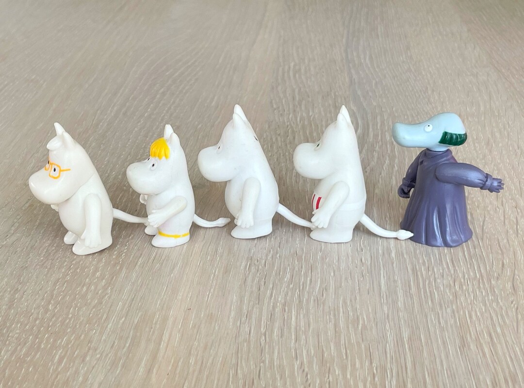 Moomin Figures From Finland, 5 Piece Set, Moomintroll, Snorkmaiden ...