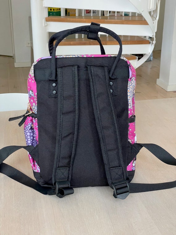 Pink Moomin Toddler Backpack with Little My, Mymble a… - Gem