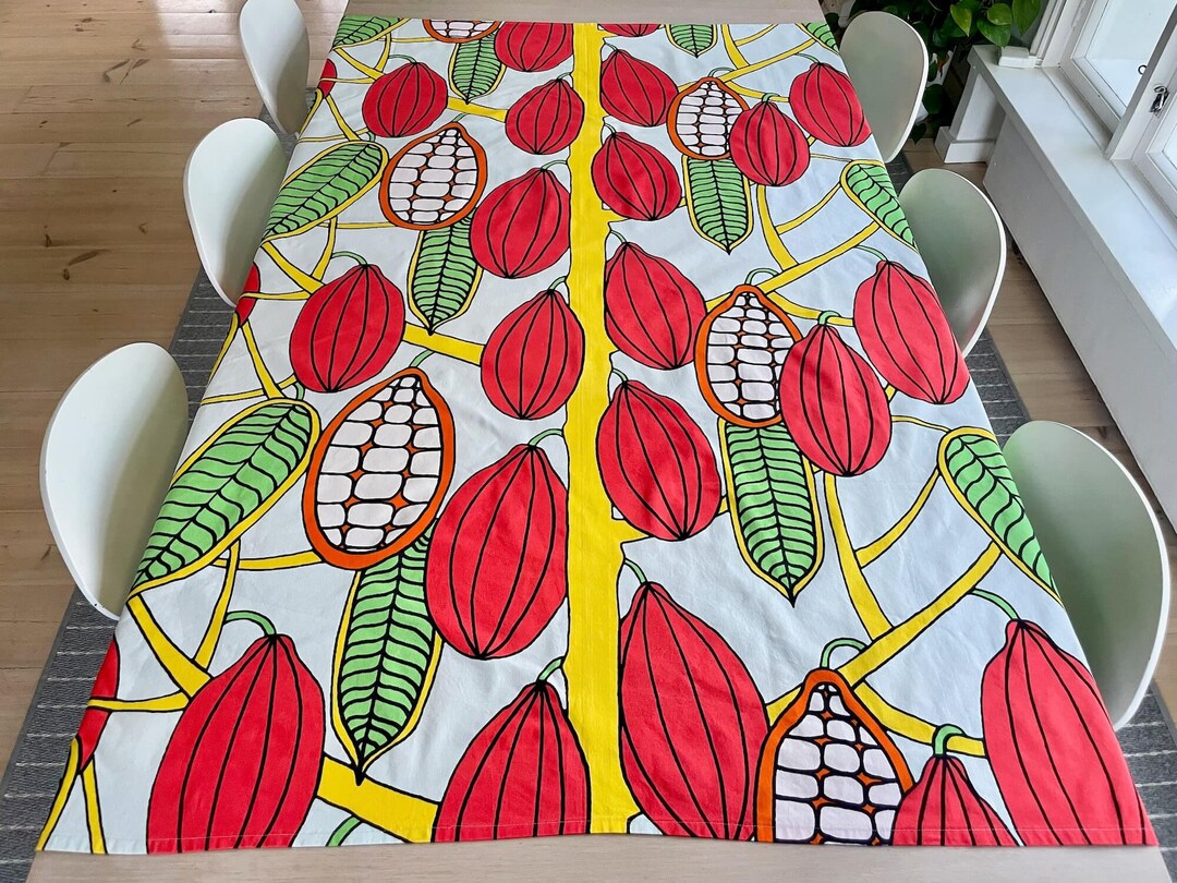 Marimekko "kaakaopuu" Fabric by Erja Hirvi, Colorful Cotton Fabric, Scandinavian Home Decor ...