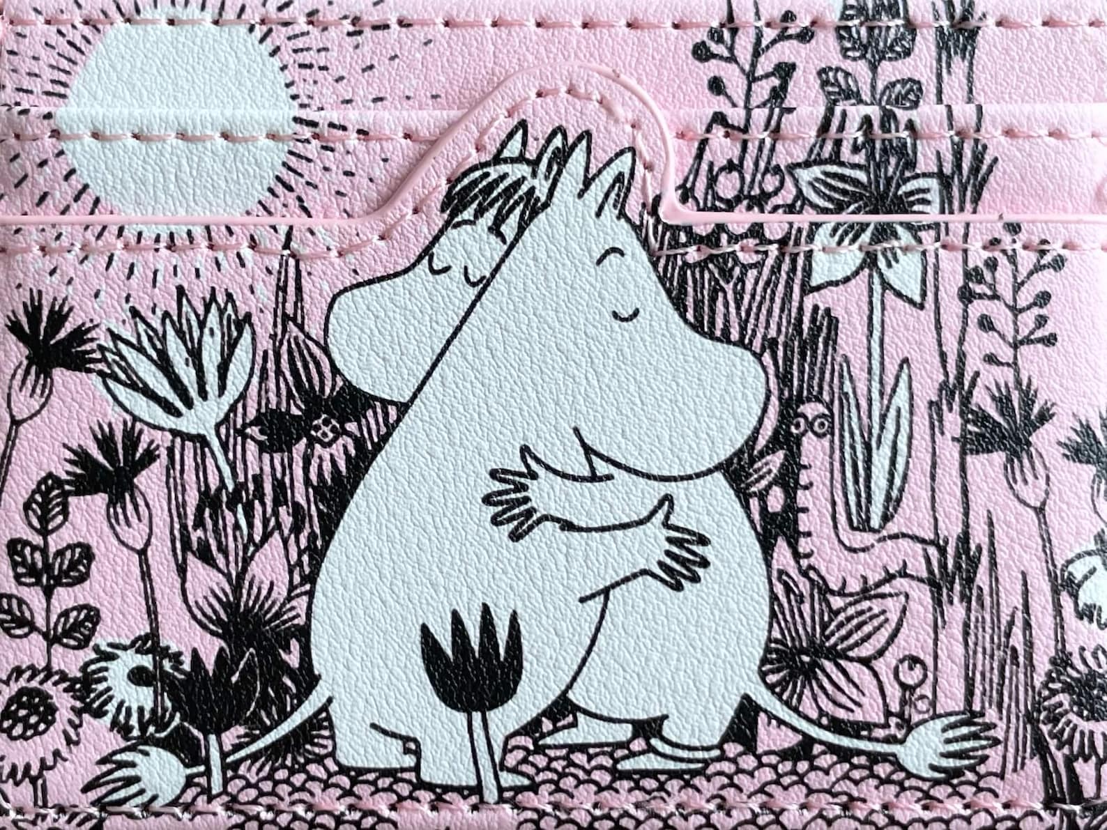 Pink Moomin Card Wallet With Moomintroll and Snorkmaiden in Love ...