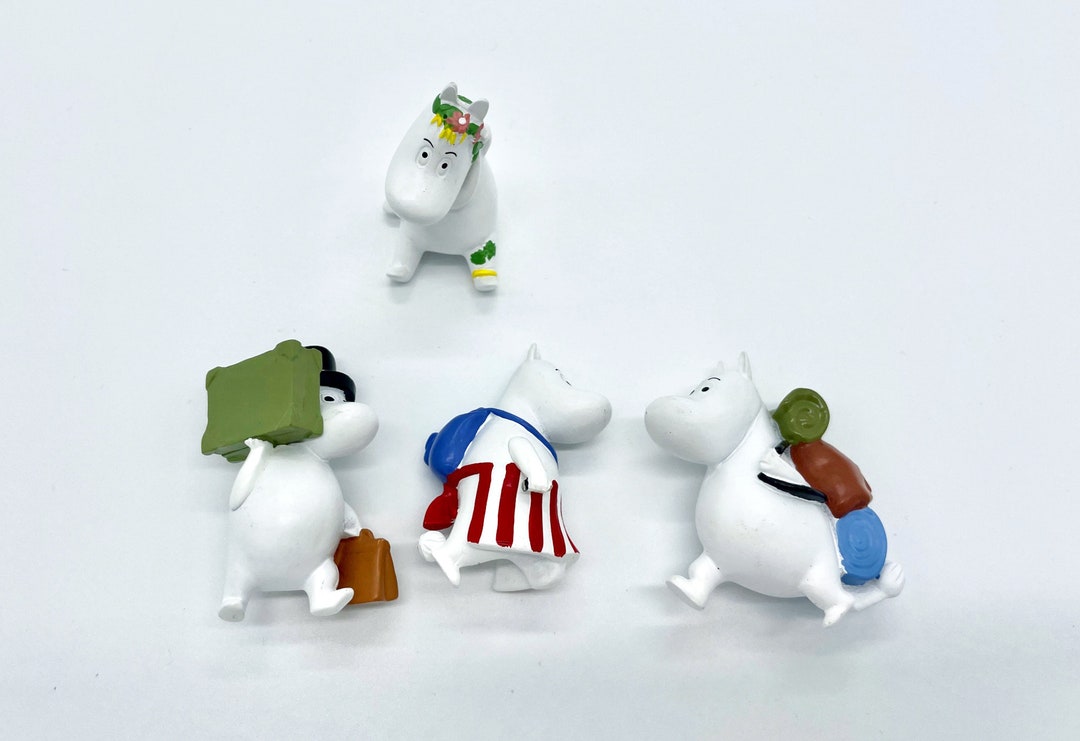 Moomin Figures, 4 Piece Set, Moomintroll, Snorkmaiden, Moominmamma and ...