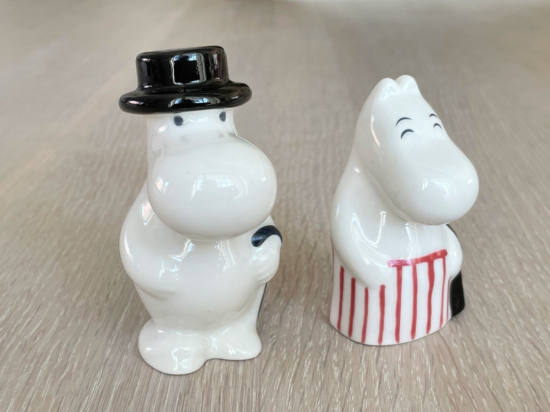 Moomin Ceramic Figurines Moominmamma and Moominpappa, Arabia, Finland ...