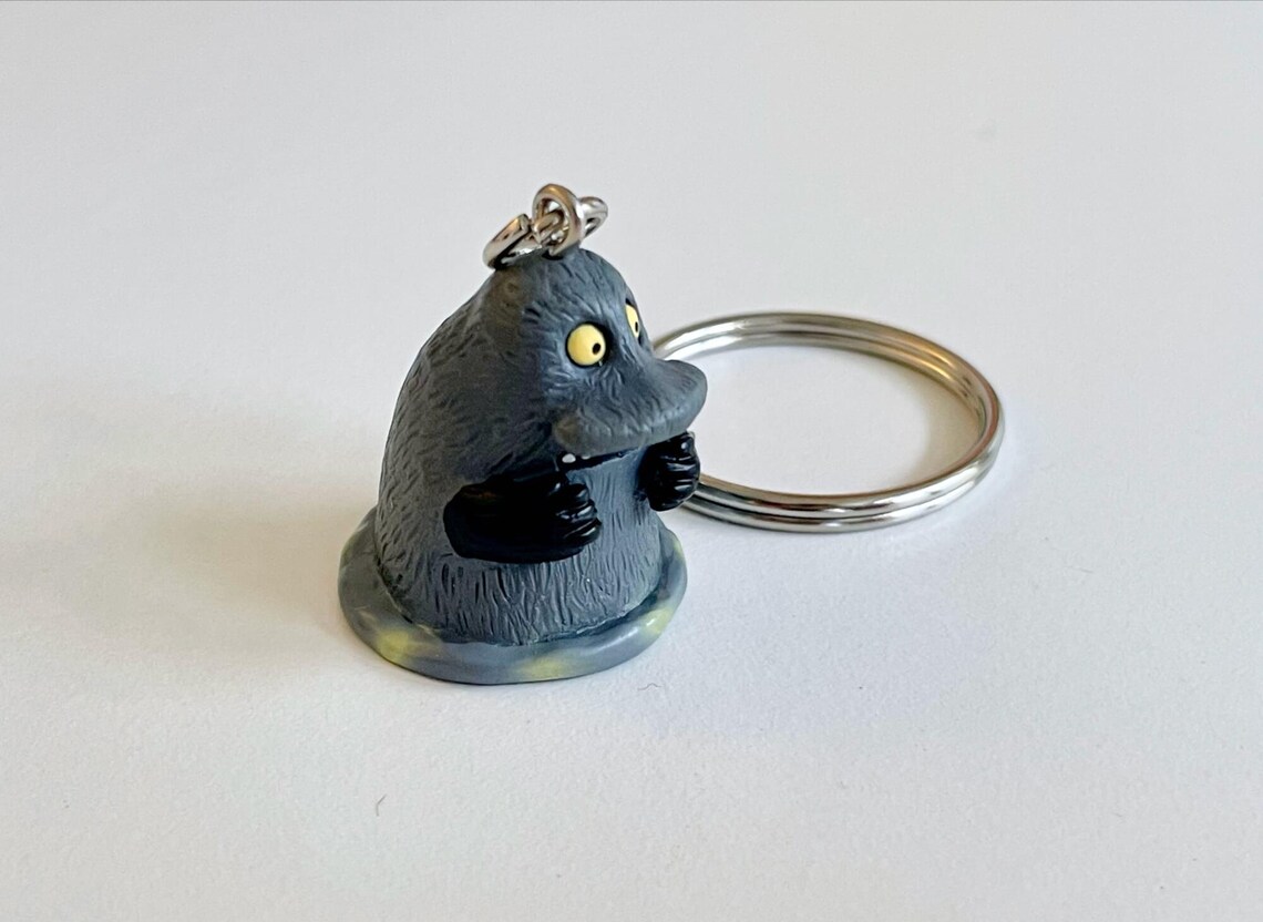 Groke Moomin Keychain: Whimsical Character Figurine Accessory - Etsy