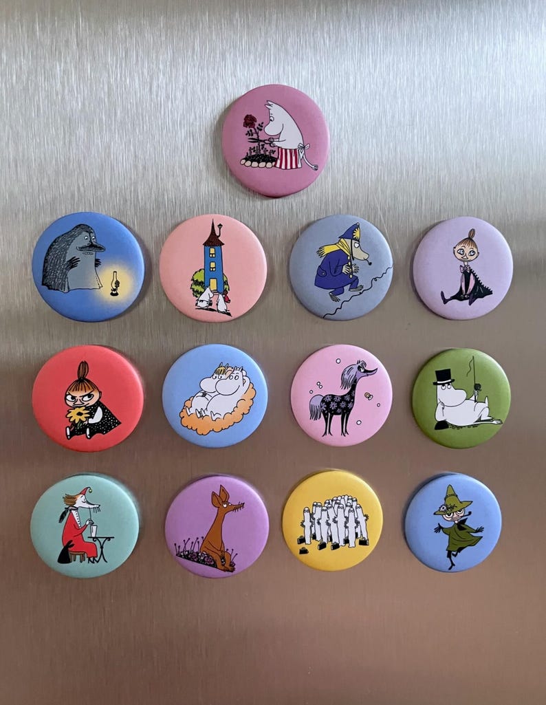 Moomin Fridge Magnet, Moominmamma and Moomintroll Magnet, Moomin Love ...