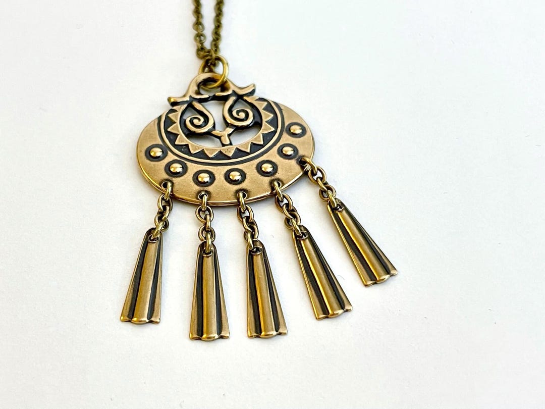 Kalevala Koru Moon Goddess Necklace: Vintage Bronze Viking Jewelry - Etsy