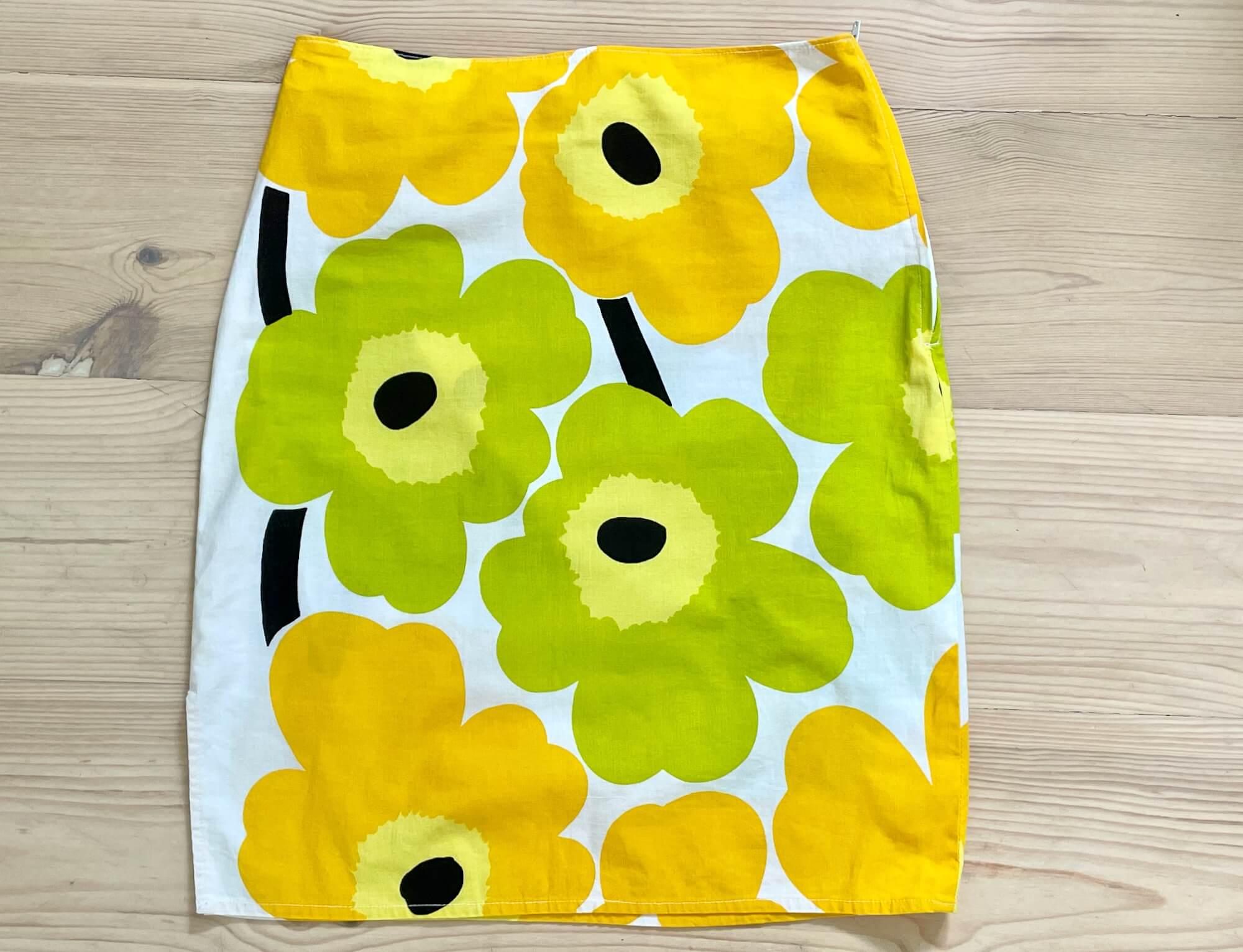 Marimekko Unikko Vintage Skirt, Handmade Poppy Print Skirt, Size S ...