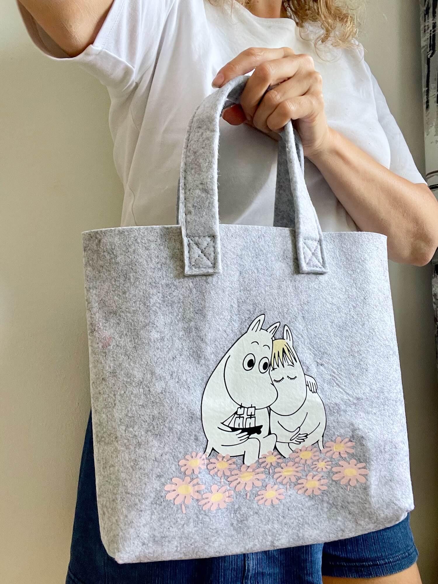 Moomin Felt Tote Bag: Moomintroll & Snorkmaiden Eco Purse - Etsy