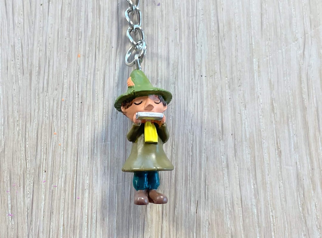 Moomin Snufkin Figurine Keychain: Scandinavian Collectible - Etsy