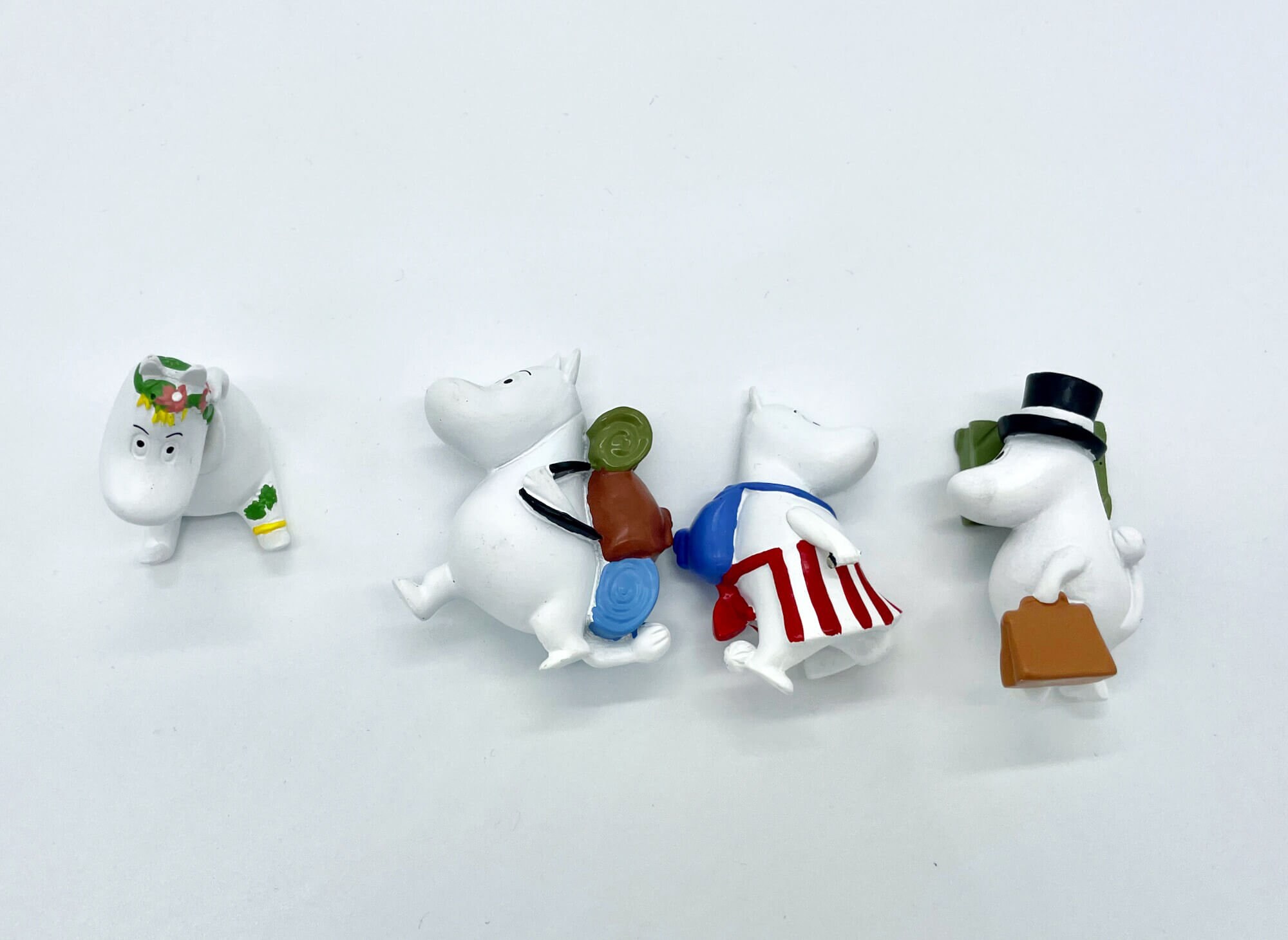 Moomin Figures, 4 Piece Set, Moomintroll, Snorkmaiden, Moominmamma and ...