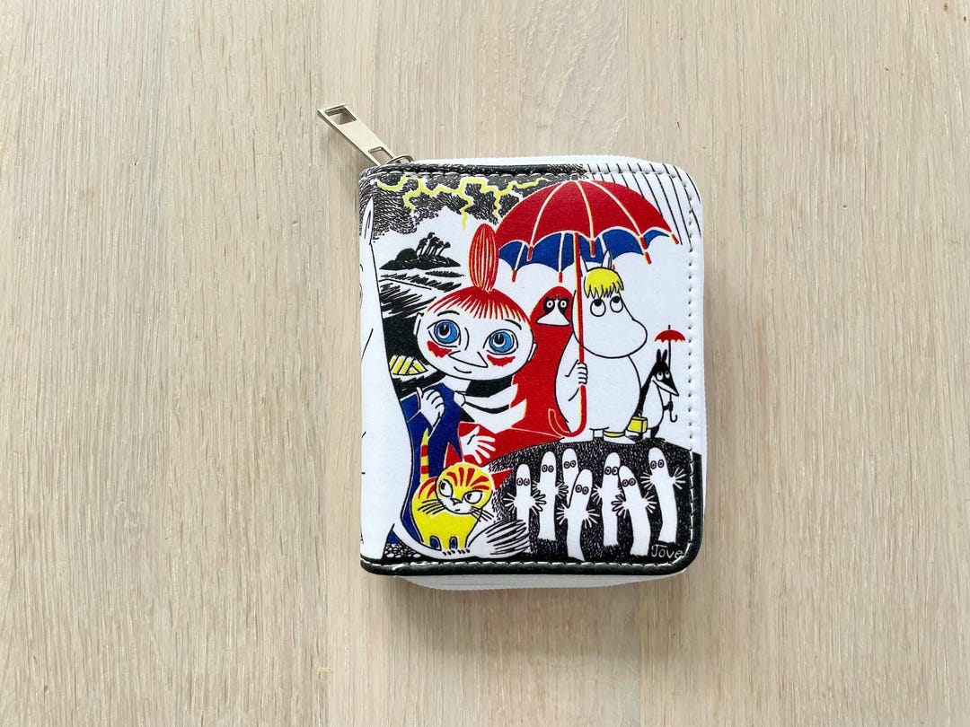Colorful Moomin Wallet, Moomintroll Purse, Finnish Cartoon Wallet ...