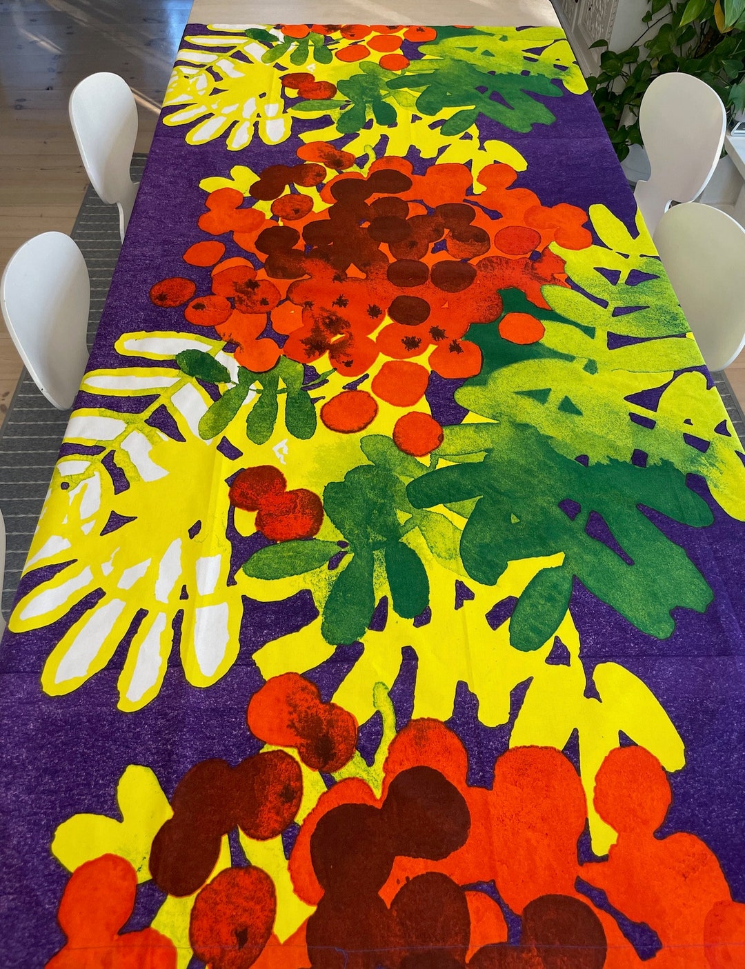 Marimekko Fabric, Large Rowan Print Fabric for Wall Decor, Tablecloth ...