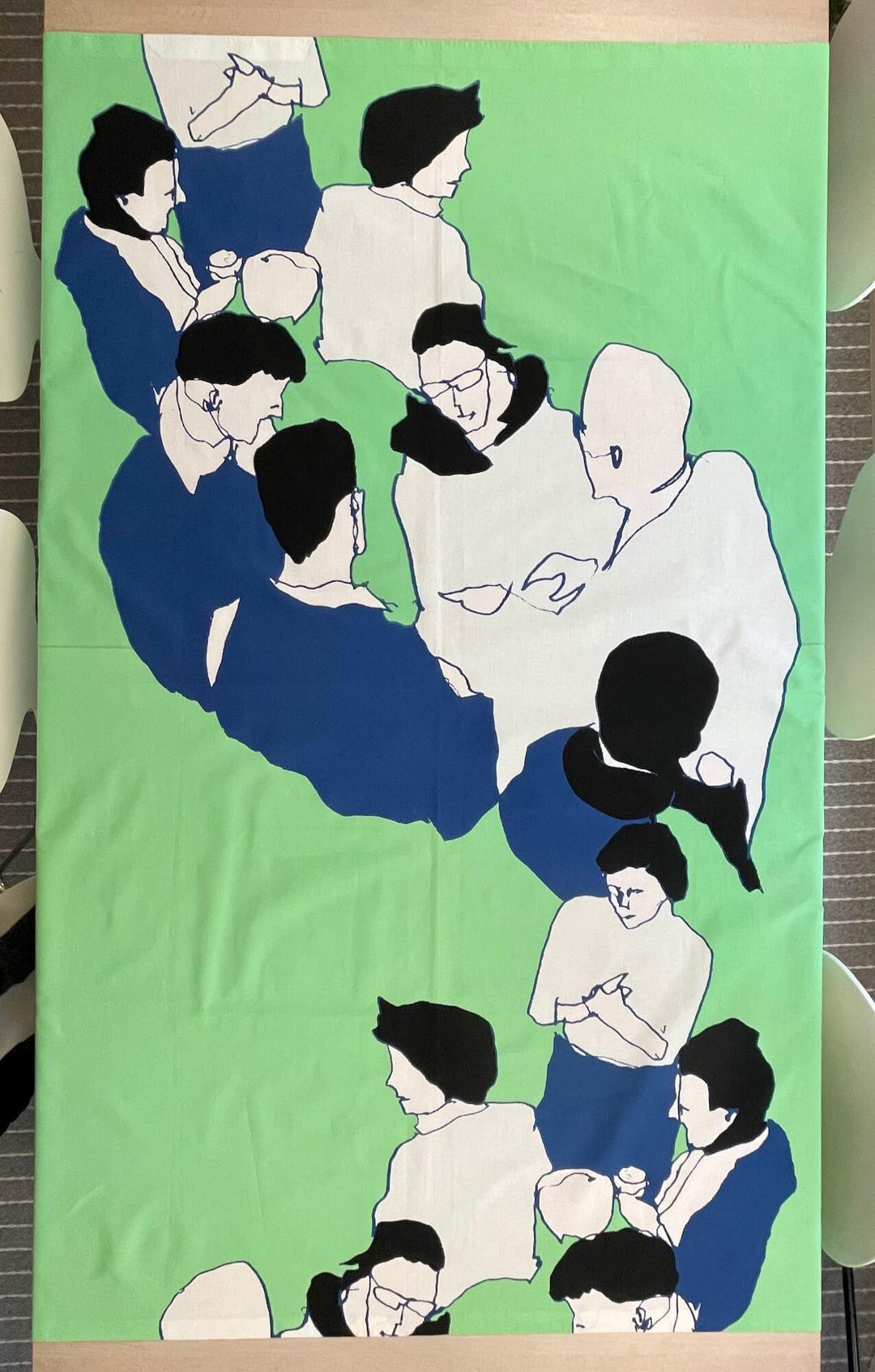 Marimekko 'friends' Fabric Panel: Large Abstract People Print, Wall Art ...