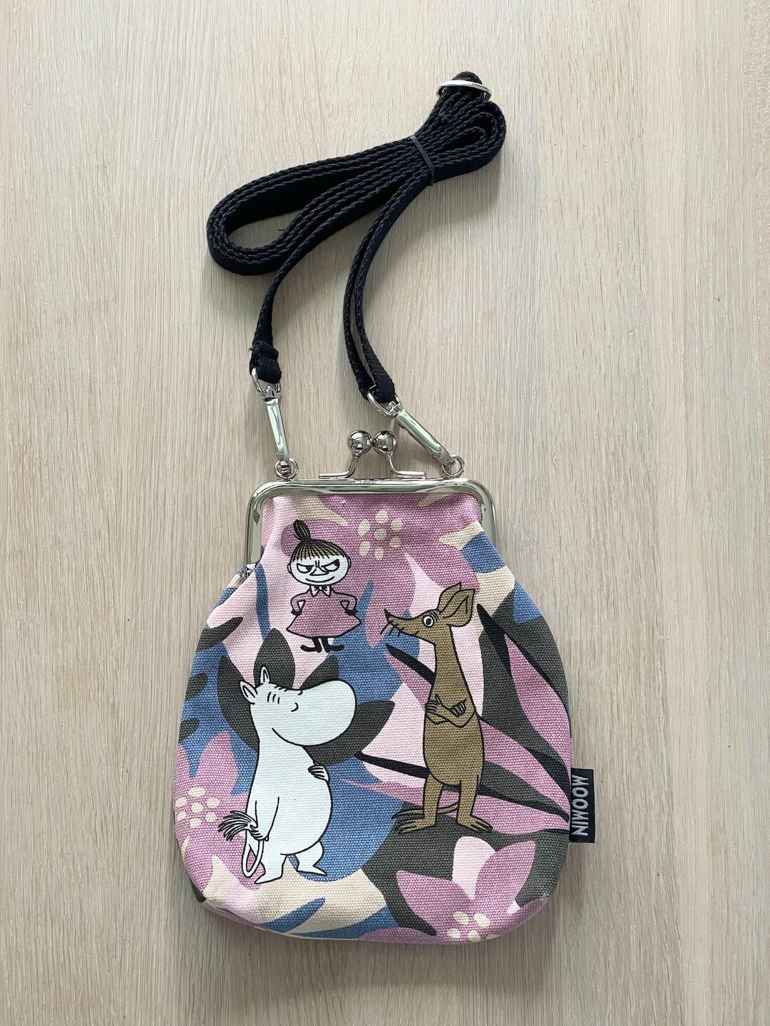 Small Moomin Shoulder Bag, Pink Crossbody Purse, Kawaii Moomin Bag by ...