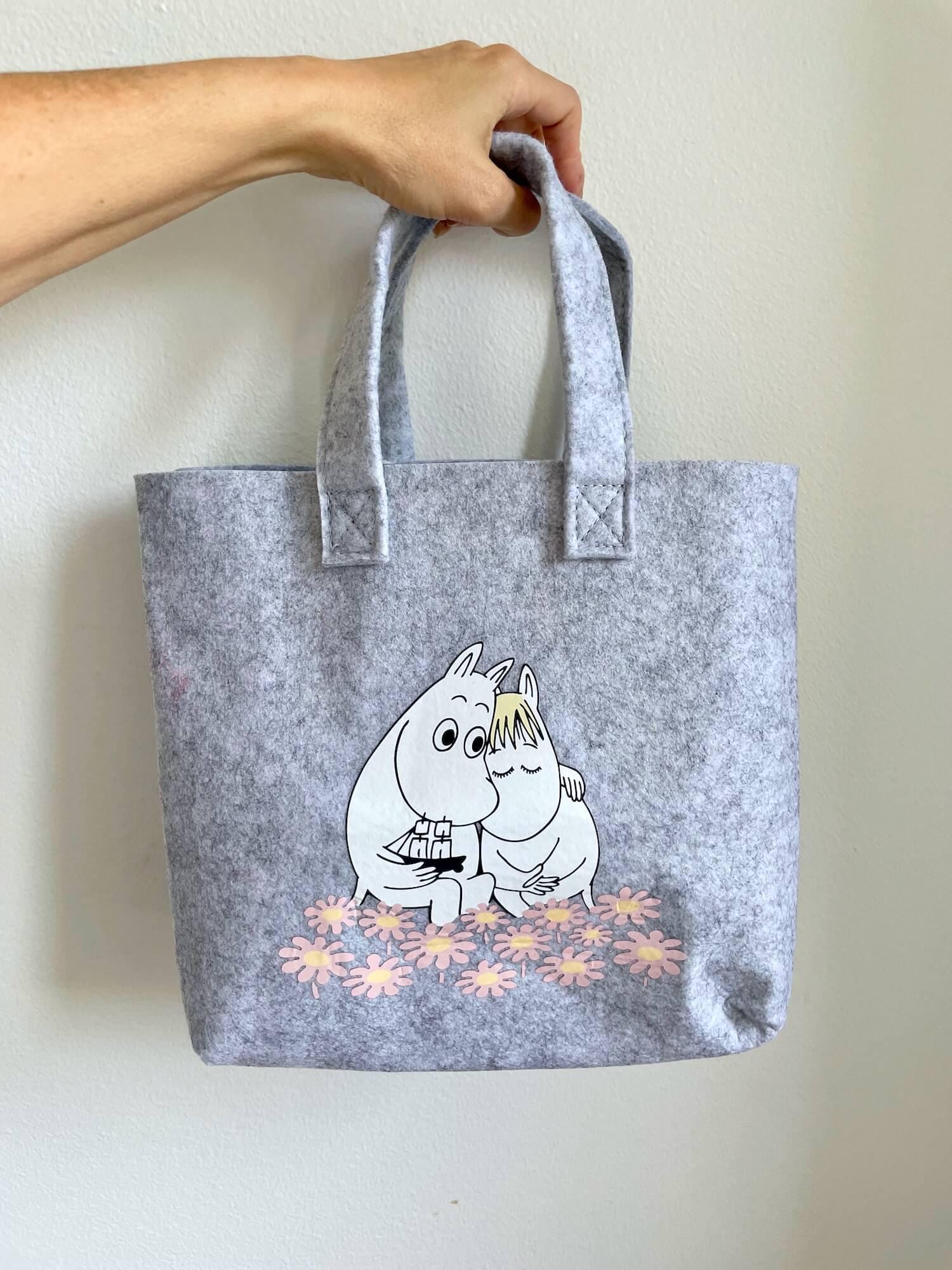 Moomin Felt Tote Bag: Moomintroll & Snorkmaiden Eco Purse - Etsy
