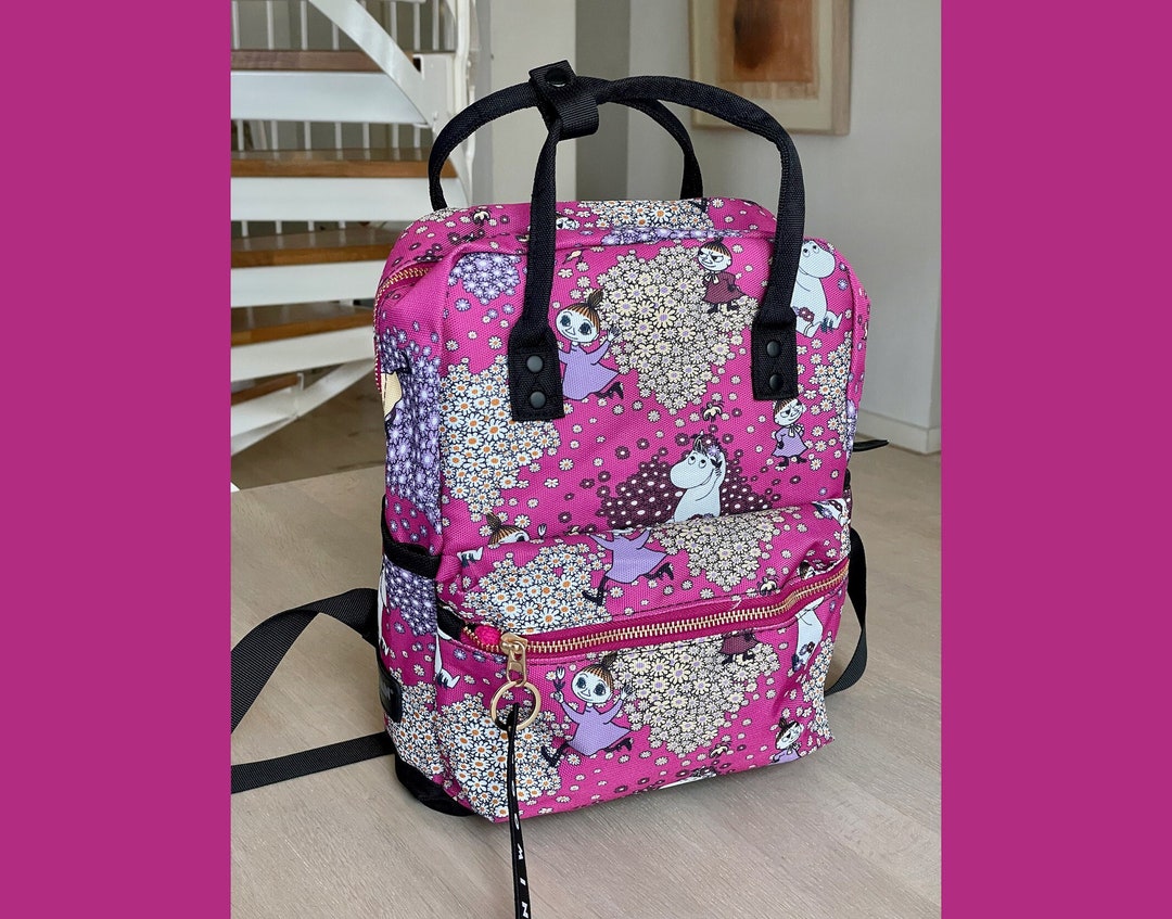 Pink Moomin Toddler Backpack With Little My, Mymble and Snorkmaiden ...