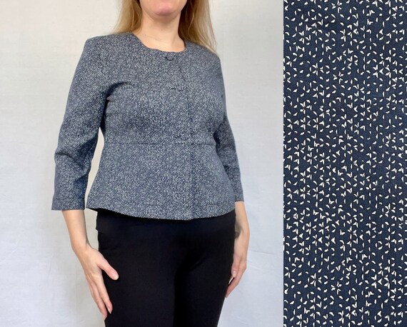 Nanso Vintage Blazer, Blue Cropped Jacket, 90s Vintag… - Gem
