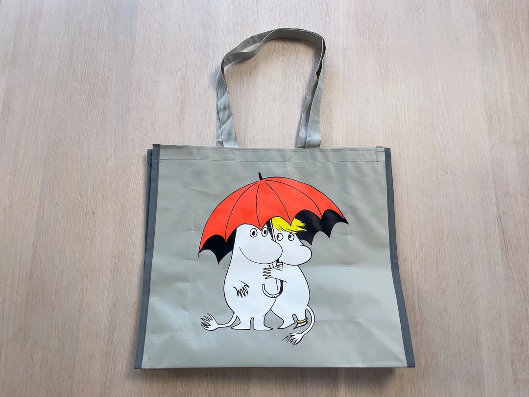 Reusable Moomin Shopping Bag, Moomintroll & Snorkmaiden Eco Tote, Durable Grocery Bag, Cute ...