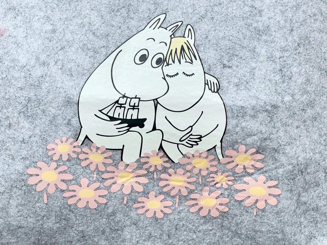 Moomin Felt Tote Bag: Moomintroll & Snorkmaiden Eco Purse - Etsy