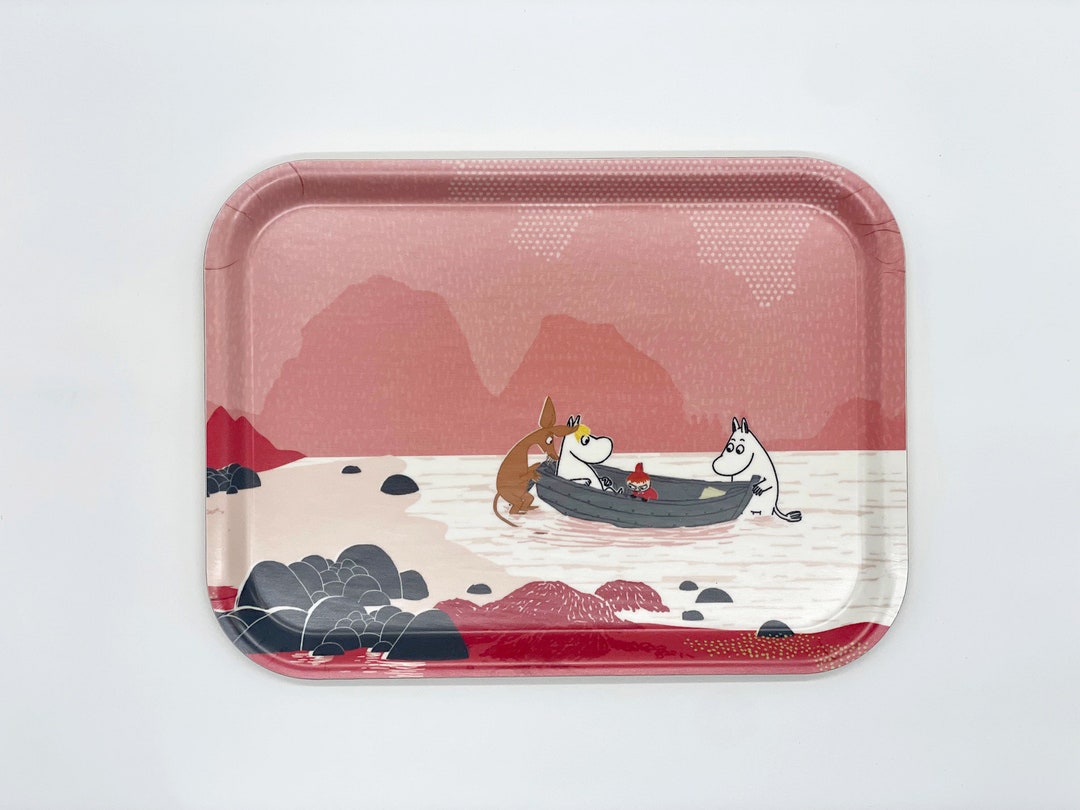 Moomin Tray, Small Serving Tray, Birch Tree Wood Tray With Moomintroll ...