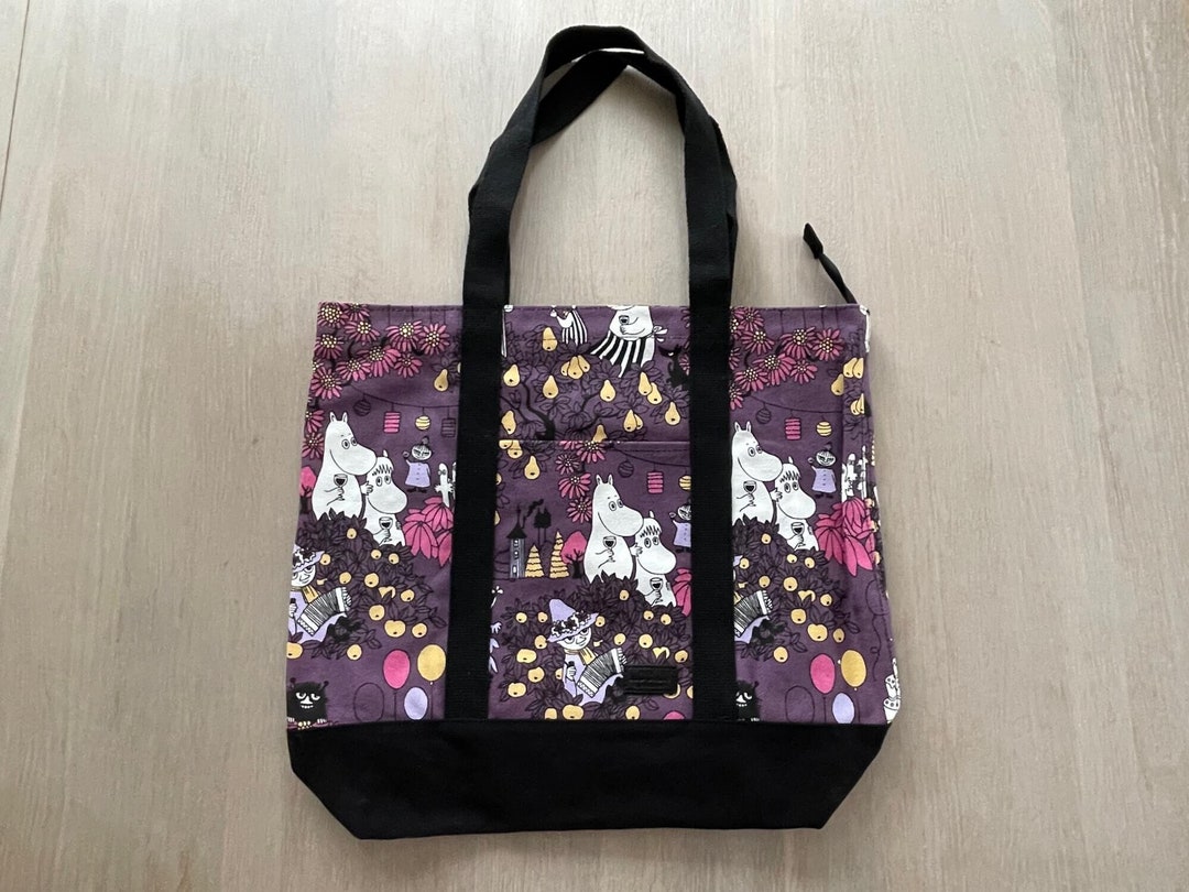 Moomin Tote Bag With Garden Party, Large Durable Shopping Bag With ...
