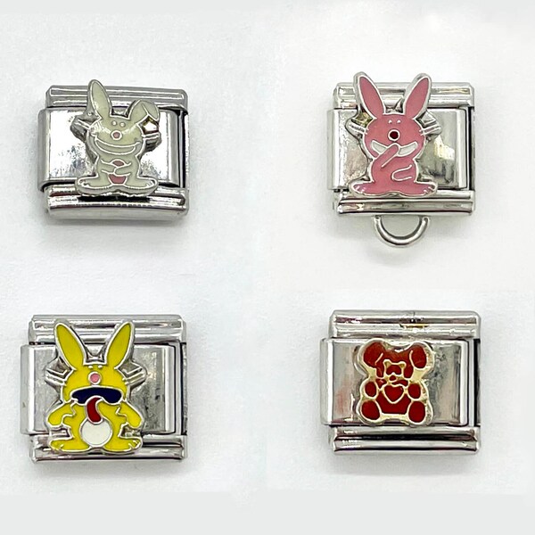 Italian Charm Bunny Charm - Etsy