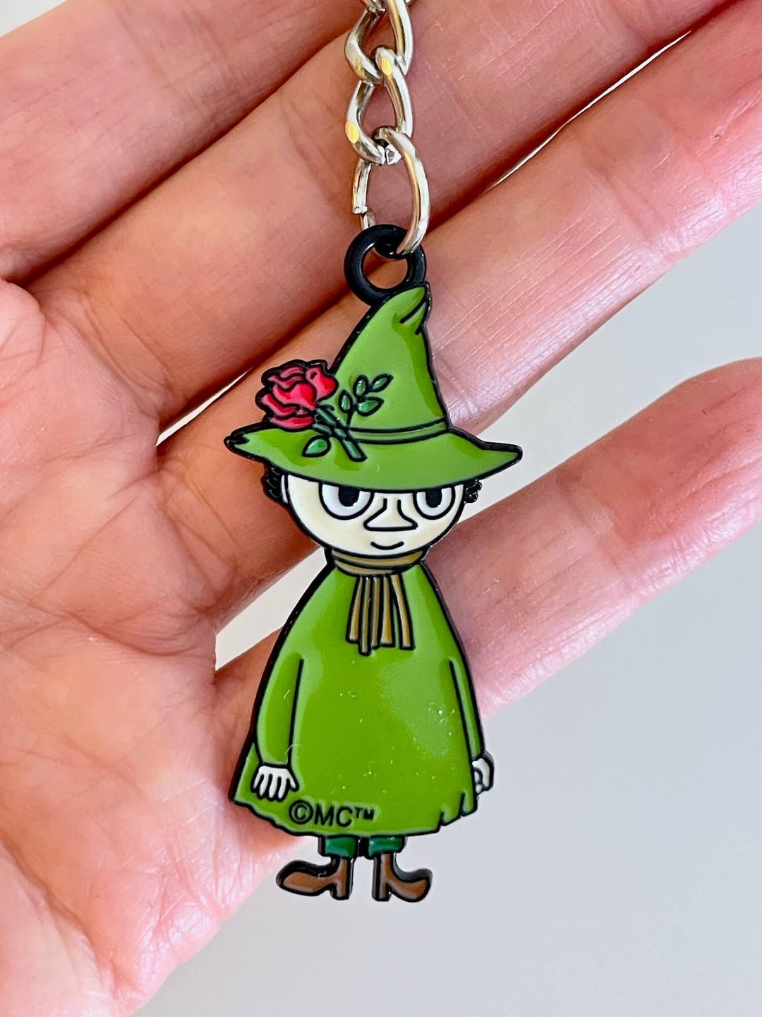 Moomin Snufkin Figurine Keychain: Scandinavian Cartoon Bag Charm - Etsy