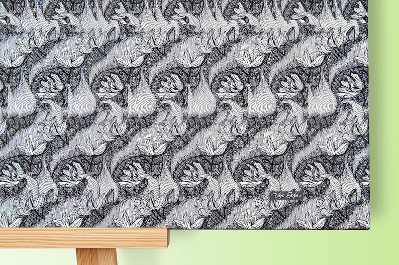 Butterfly in Love – 3D Stereogram Optical Illusion Giclée Print on ...