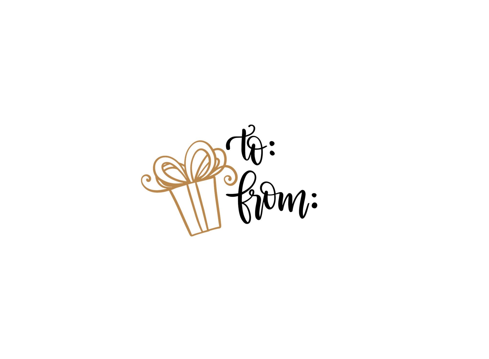 To From Christmas Gift Tag SVG, Christmas SVG, Christmas Present, Png ...