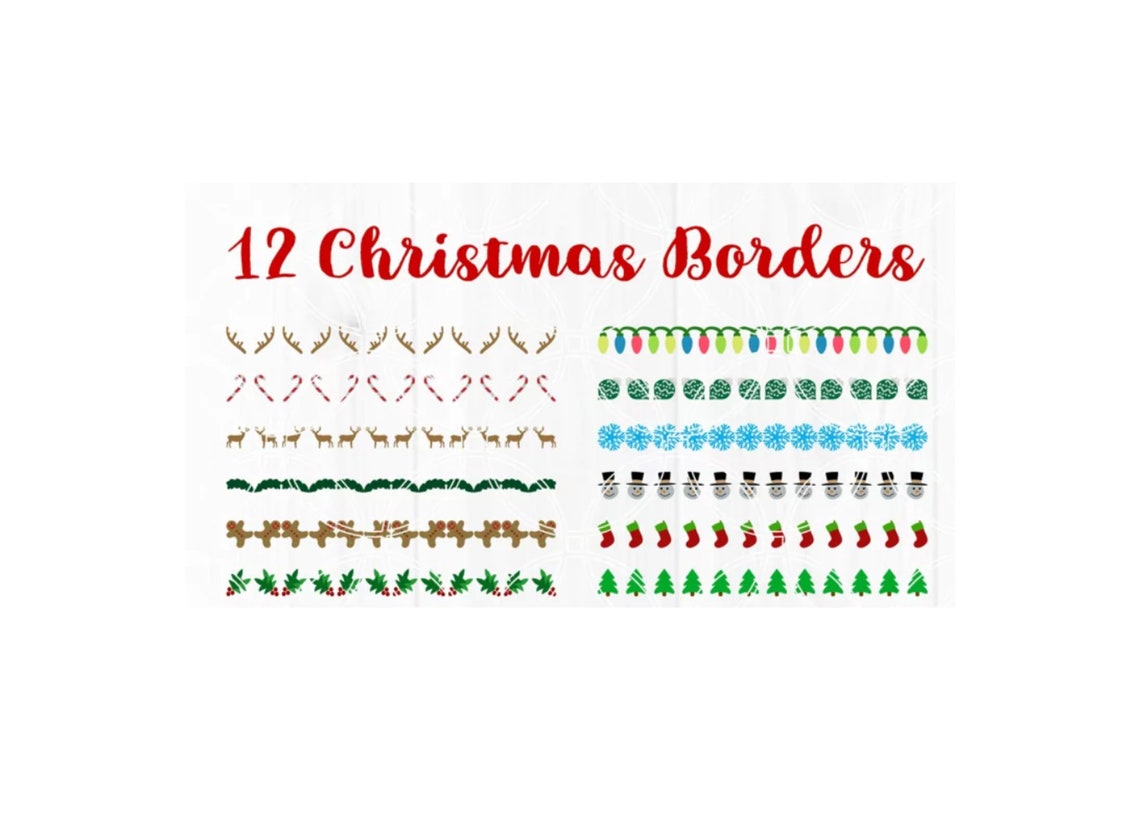 Christmas Borders SVG, Christmas SVG, Instant Digital Download, SVG ...