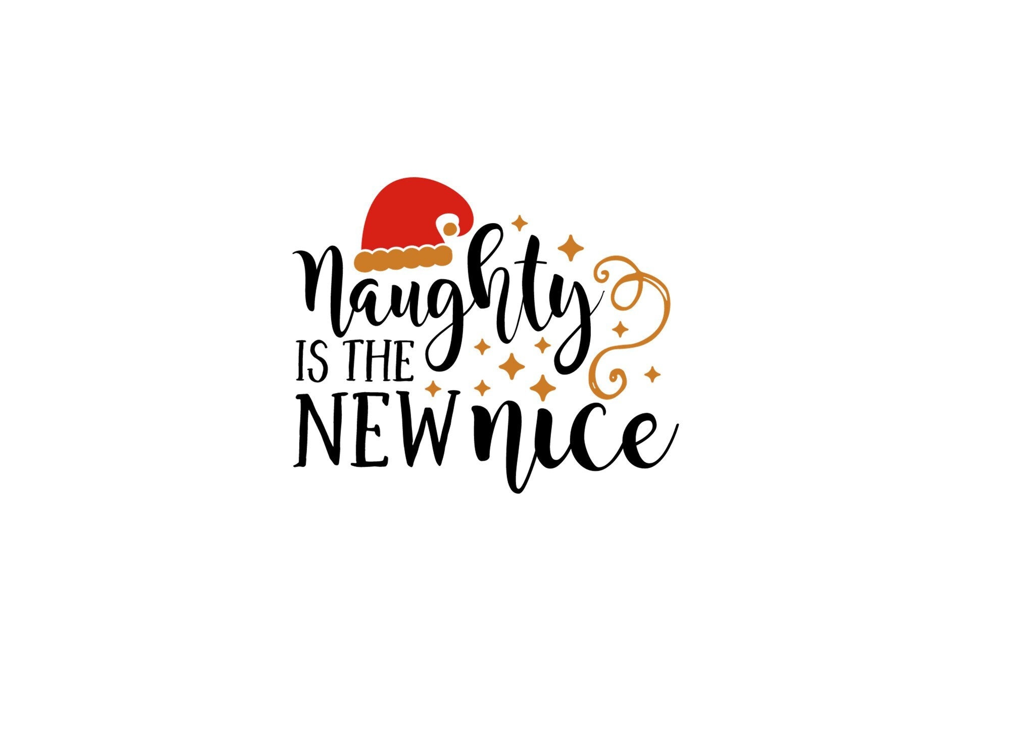 Naughty is the New Nice SVG, Christmas SVG, Santa Hat, Christmas Meter ...