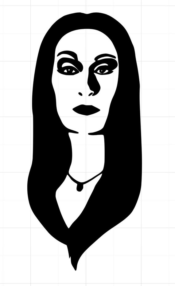 Pretty Morticia Addams Sticker - Etsy