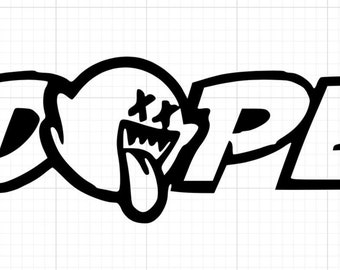 Mario Boo Dope Holographic Decal Car Decal Laptop Decal - Etsy