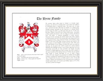 Byrne Coat of Arms - Etsy