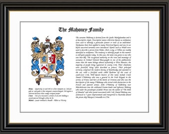 Connolly Family Coat of Arms and Family History Print - Etsy