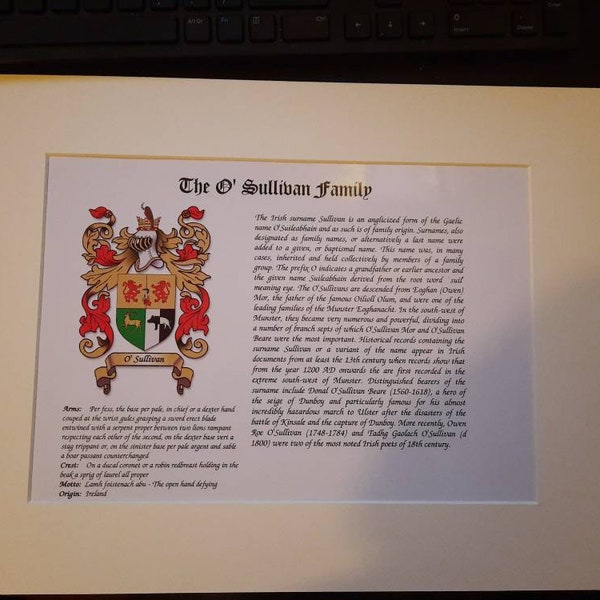 Sullivan Coat of Arms - Etsy