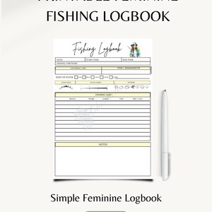 Fishing Logbook for Women | Angler Log Book (digital Download) - Etsy