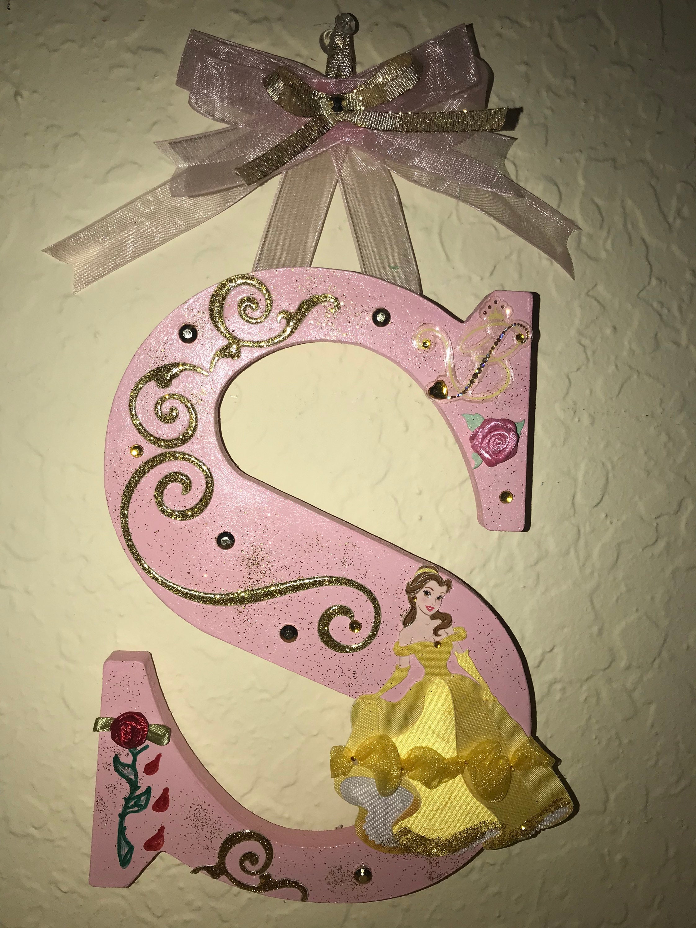 Personalized Disney Beauty and the Beast Inspired Wooden Letters for ...
