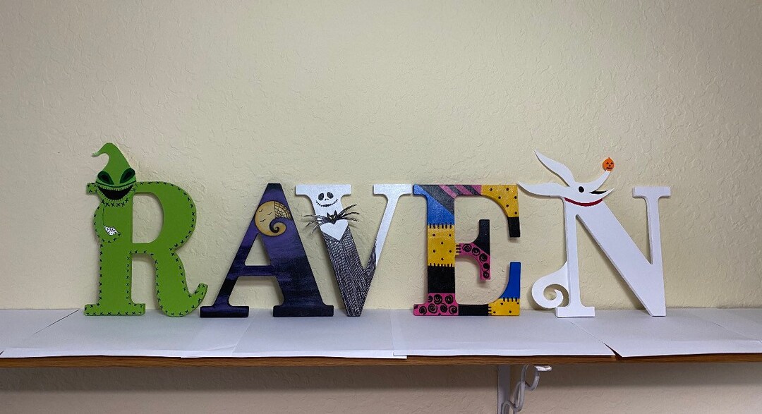 Personalized Disney Inspired Wooden Letters for Wall Decor (8 Inches ...