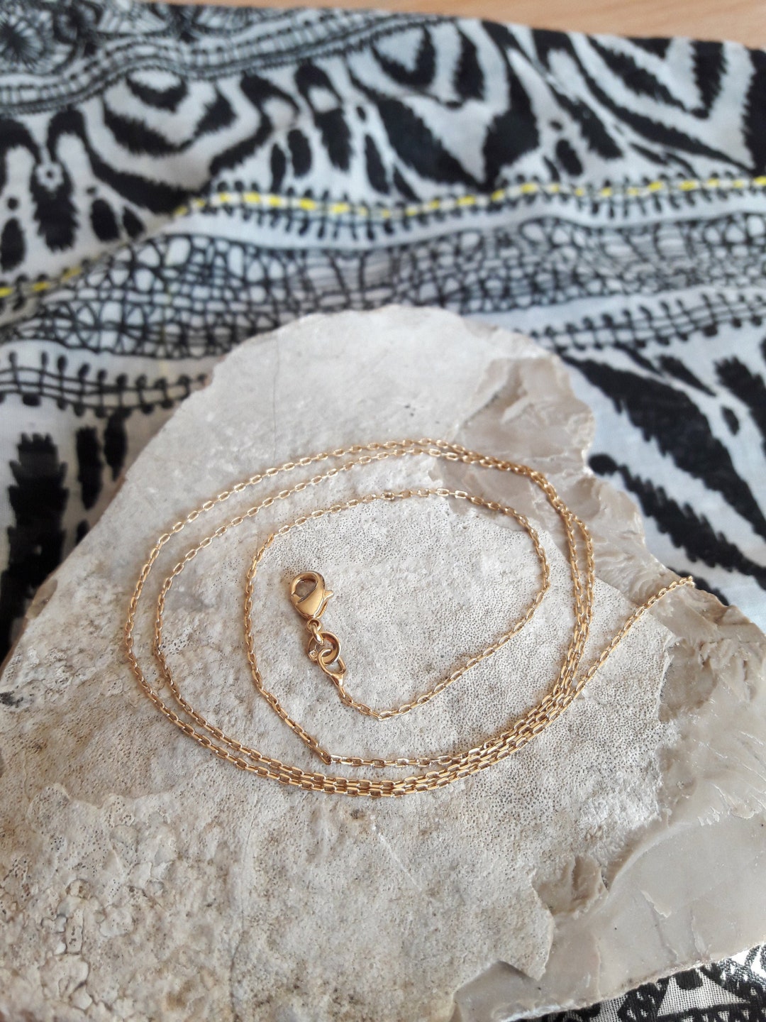 18 Ct Gold Plated Chain Length 50 Cm Classic Convict Link Gift for ...