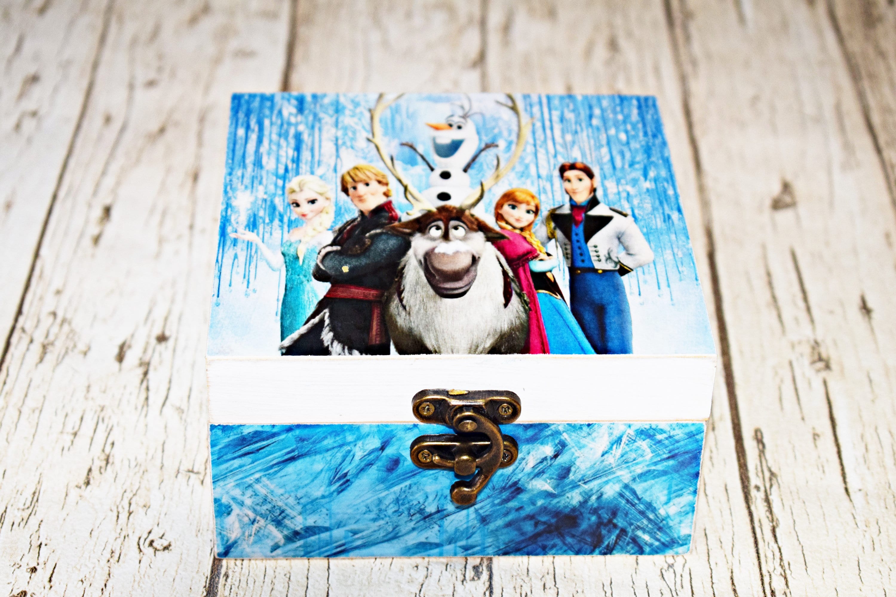 Frozen Inspired Wood Jewelry Storage Box, Keepsake Frozen Memory Box ...