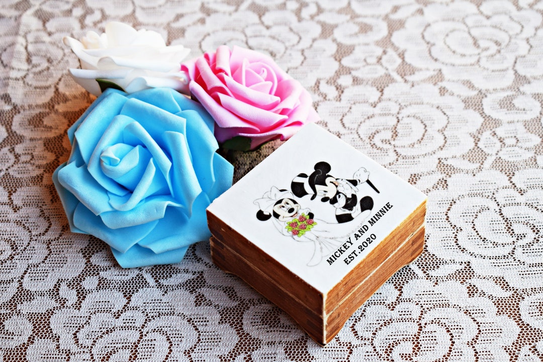Mickey and Minnie Ring Box Disney Wedding Proposal Box - Etsy