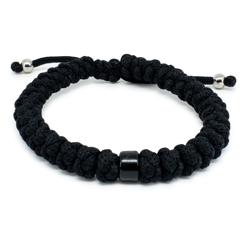 Adjustable Black Orthodox Prayer Rope Bracelet With Bead 33 - Etsy