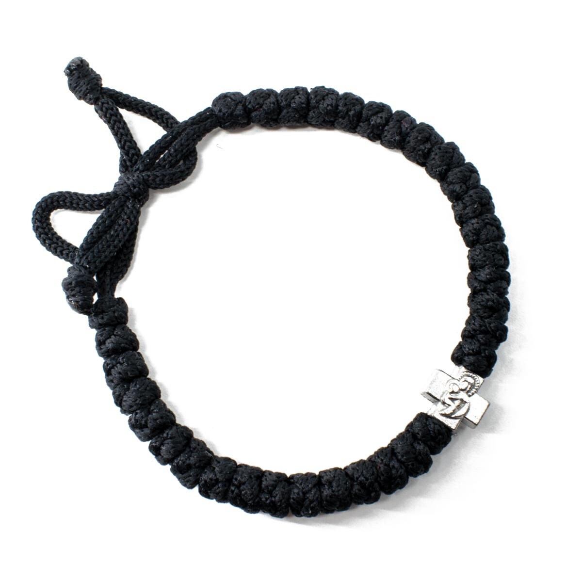 Adjustable Black Orthodox Prayer Rope Bracelet 33 Knots Brojanica ...