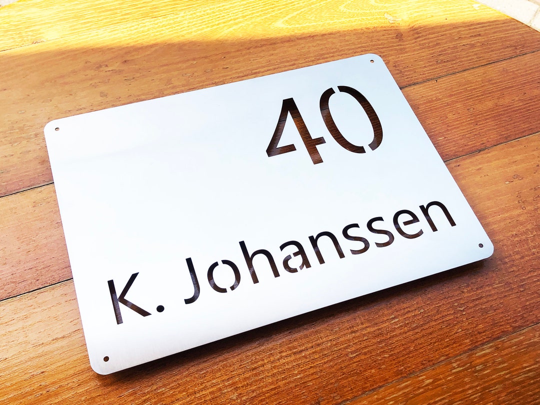 Stainless Steel House Sign, House Name Sign, Stainless Steel House Name ...