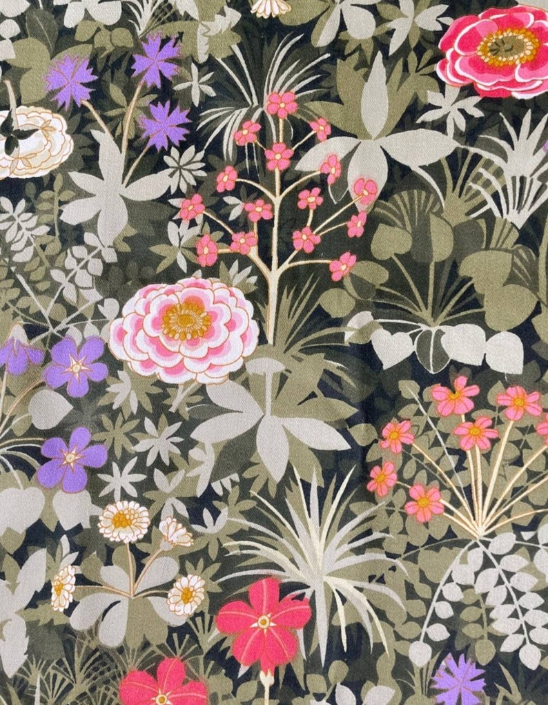 Pat Albeck Italian Garden Fabric for Osman Furnishing 2 Lined Curtains ...